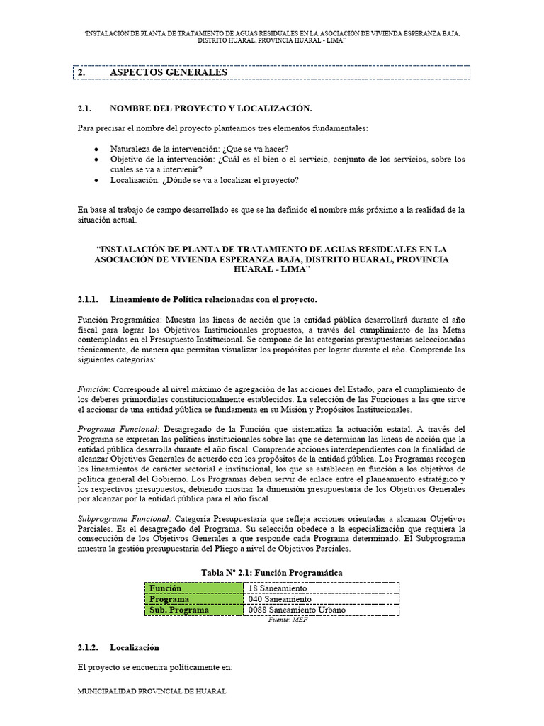 CAPITULO 2. ASPECTOS GENERALES | PDF