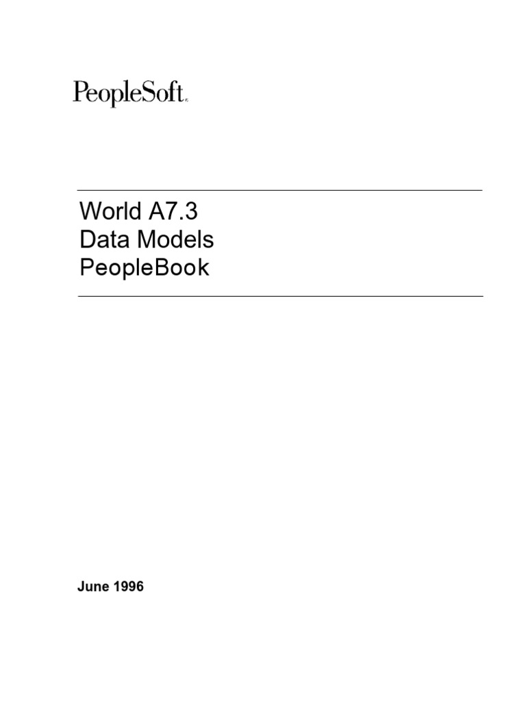 JDE World A7.3 Data Models PeopleBook | PDF | Invoice | Depreciation
