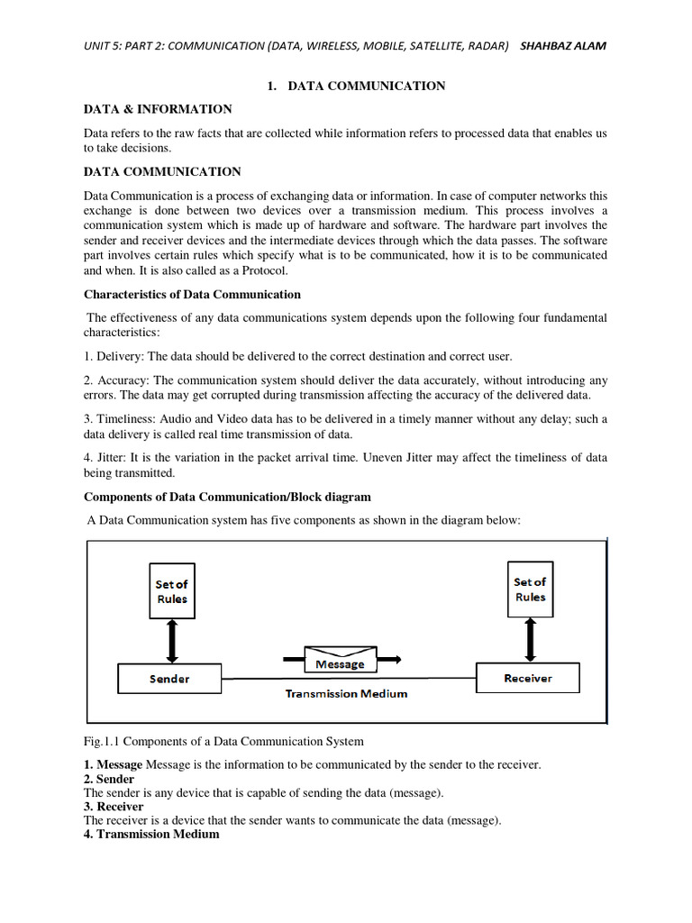 Unit 5 Part 2 Data Communication | PDF | General Packet Radio Service | Radar