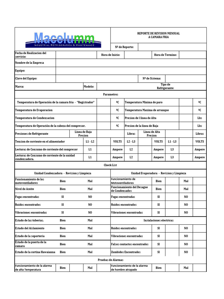 Reporte Rev Mensual Camaras | PDF | Electricidad | Ingenieria Eléctrica