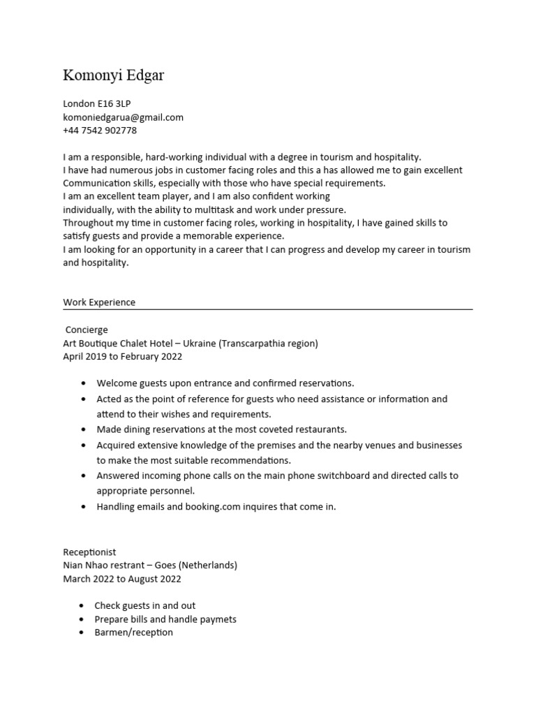 Komonyi Edgar CV | PDF