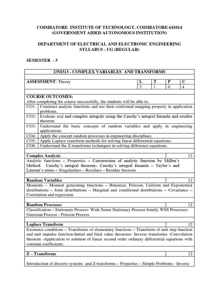 Syllabus Sem 3 Ug Regular | PDF | Electric Motor | Electrical Network