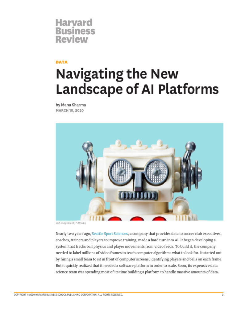 S 3 - 4 (A) Navigating The New Landscape of AI Platforms | PDF | Machine Learning | Artificial ...