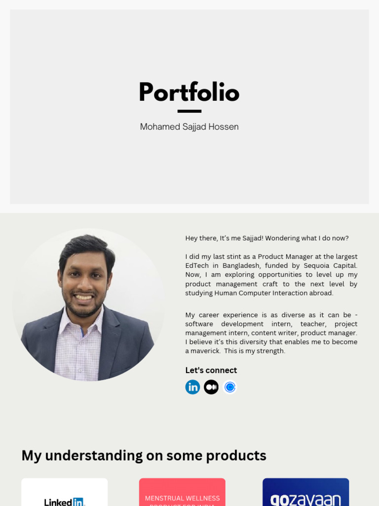 Mohamed Sajjad Hossen - Portfolio | PDF | Educational Technology ...