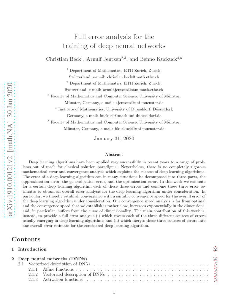 Full Error Analysis | PDF | Deep Learning | Artificial Neural Network