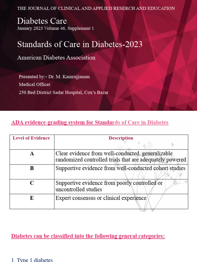 ADA 2023 Final | PDF | Prediabetes | Diabetes