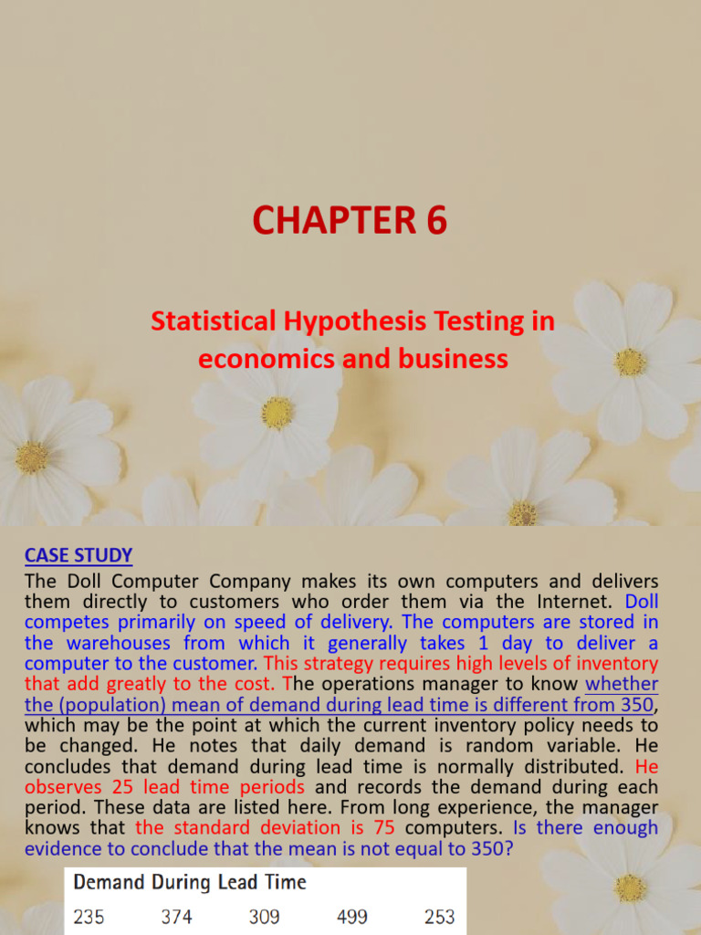 CHAPTER 6. Introduction To Hypothesis Testing - Brief | PDF ...