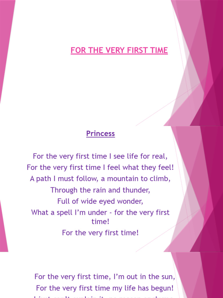For The Very First Time | PDF