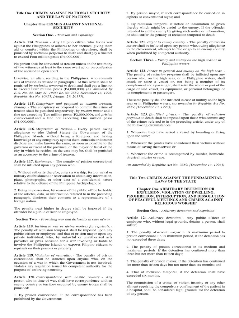 RPC Book 2 | PDF | Forgery | Treason