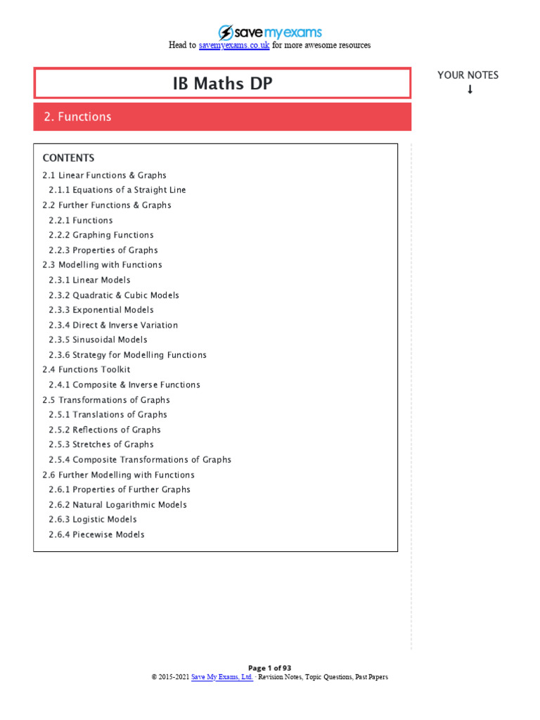 AI HL Functions | Download Free PDF | Function (Mathematics) | Linearity