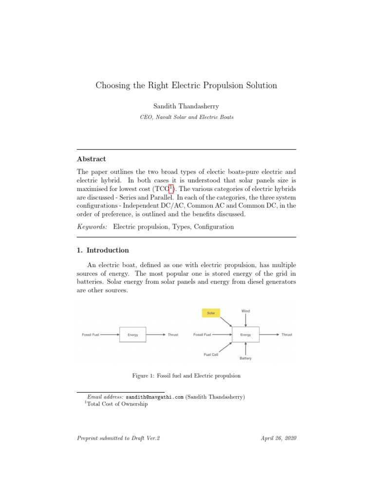 Choosing The Right Electric Propulsion Solution | PDF | Marine ...