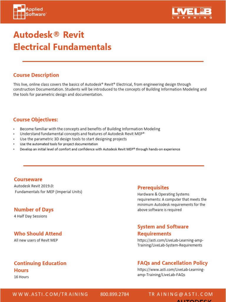 Revit Electrical Fundamentals Course | PDF | Autodesk Revit | Building ...