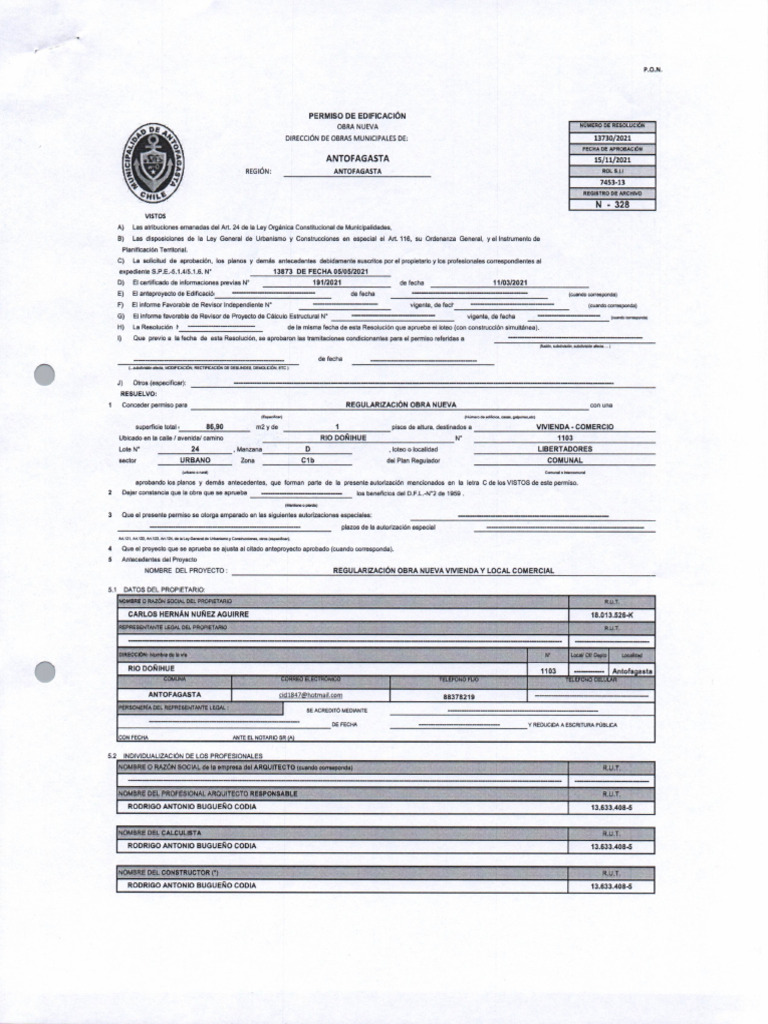 Permiso de Edificacion | PDF