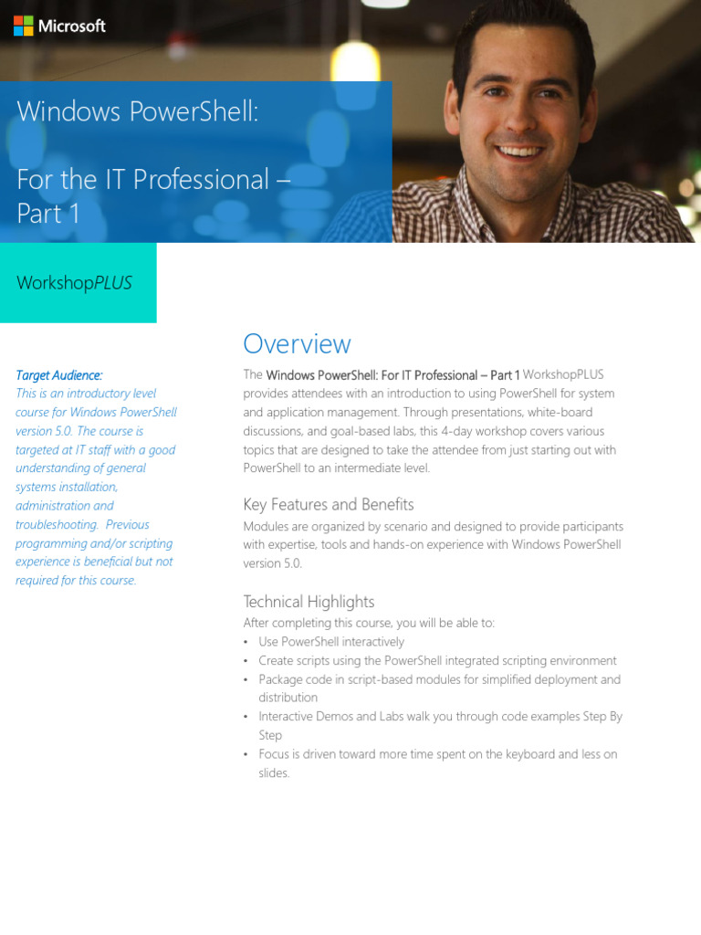 Windows-PowerShell-For The IT Professional Part1 Datasheet | PDF ...