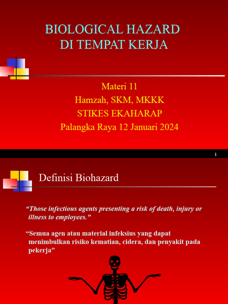Materi 11 Biological Hazard_ | PDF | Hiv/Aids | Hepatitis B