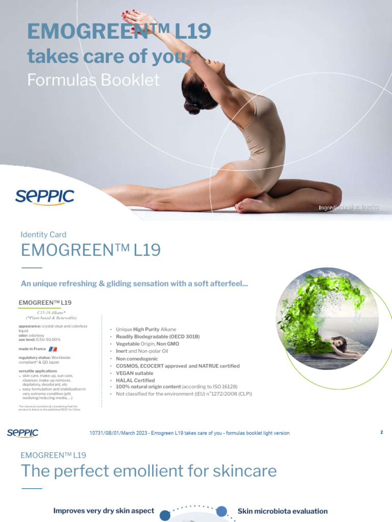 GB - 01 - March 2023 Emogreen L19 Takes Care of You Formulas Booklet (Light Version) Update 2023 ...