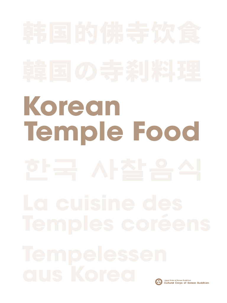 Korean+Temple+Food Eng | PDF | Korean Cuisine | Bhikkhu