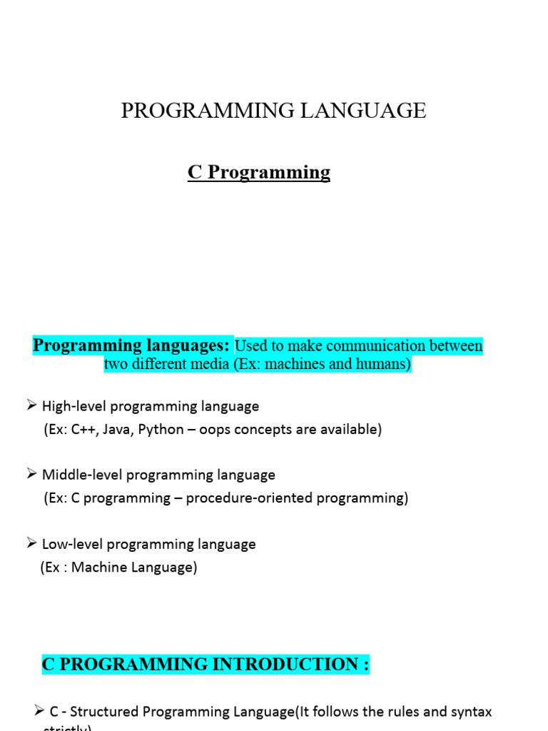 Programming Language | PDF