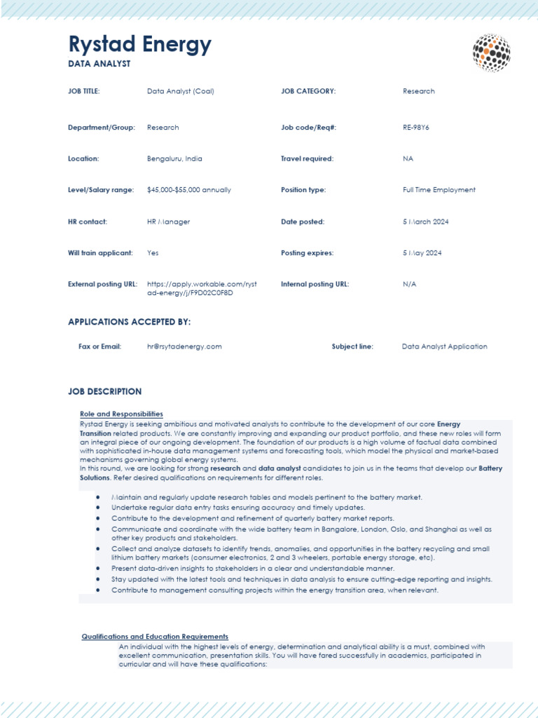 Rystad Energy | PDF | Data Science | Data Analysis