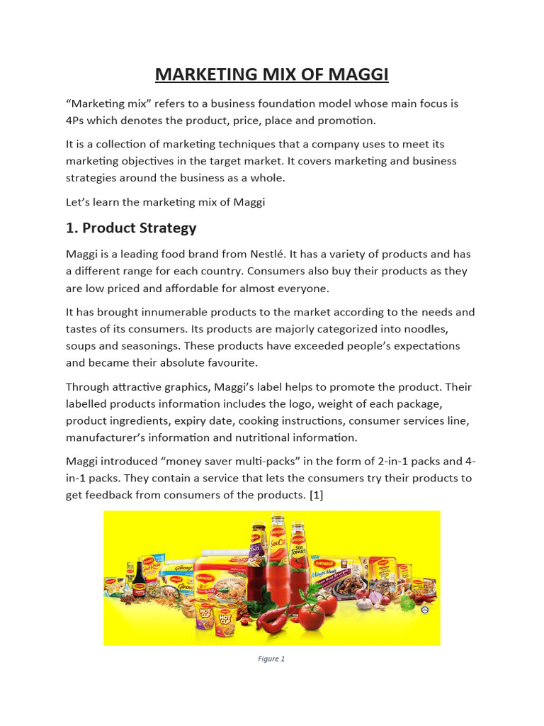 Marketing Mix of Maggi | PDF | Retail | Business Economics