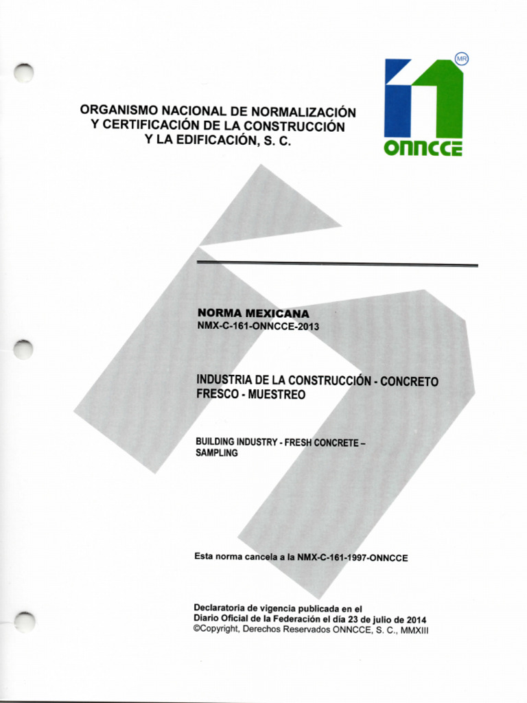 NMX C 161 Onncce 2013 | PDF