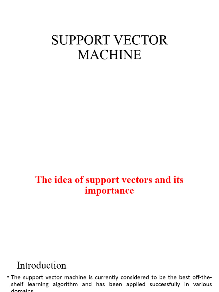 Support Vector Machine | PDF | Support Vector Machine | Mathematical Optimization
