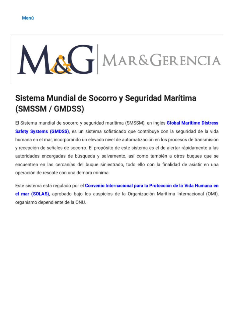 Sistema Mundial de Socorro y Seguridad Marítima (SMSSM _ GMDSS) _ Mar y ...