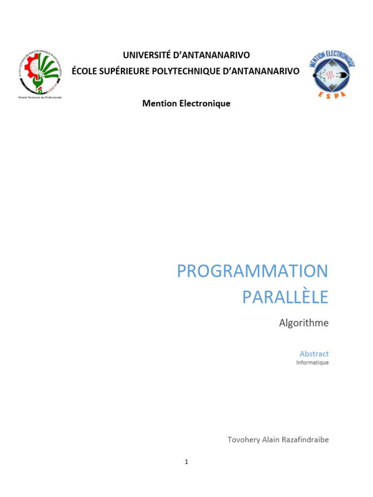 Programmation Parallèle : Concepts et Techniques | PDF | Parallélisme ...