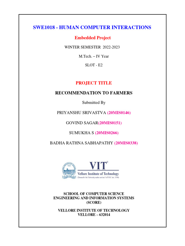 Hci Final | PDF | Agriculture | Machine Learning