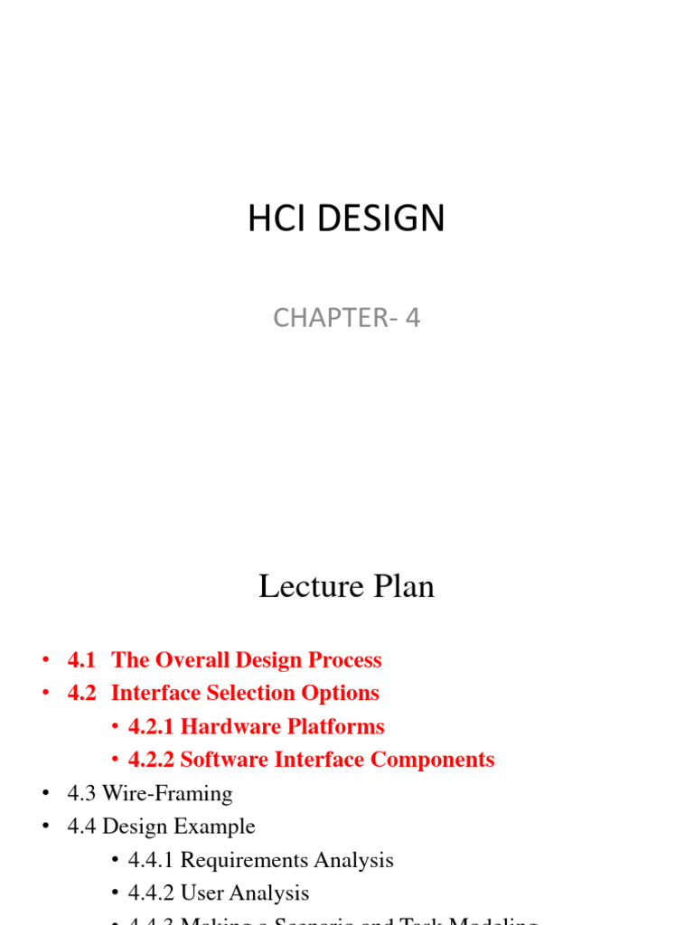 HCI Design Process Overview | PDF | Graphical User Interfaces ...