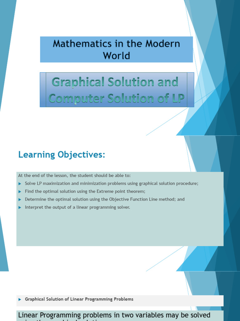 Graphical Solution of LP Models | PDF | Mathematical Optimization | Linear Programming