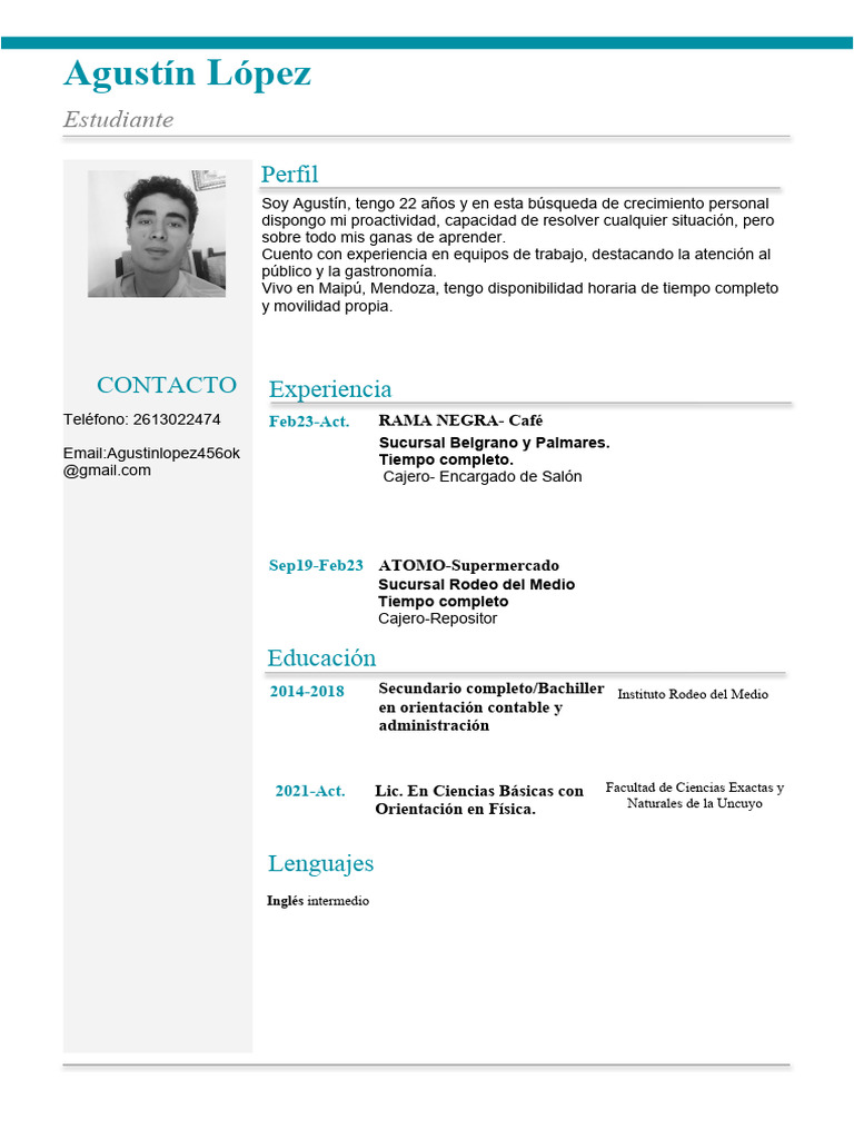 Cv Agustin Lopez | PDF