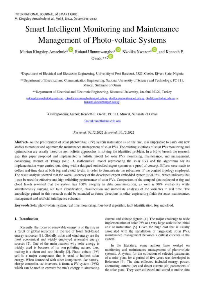 Maintenance and Monitoring of PV Module | PDF | Photovoltaics ...
