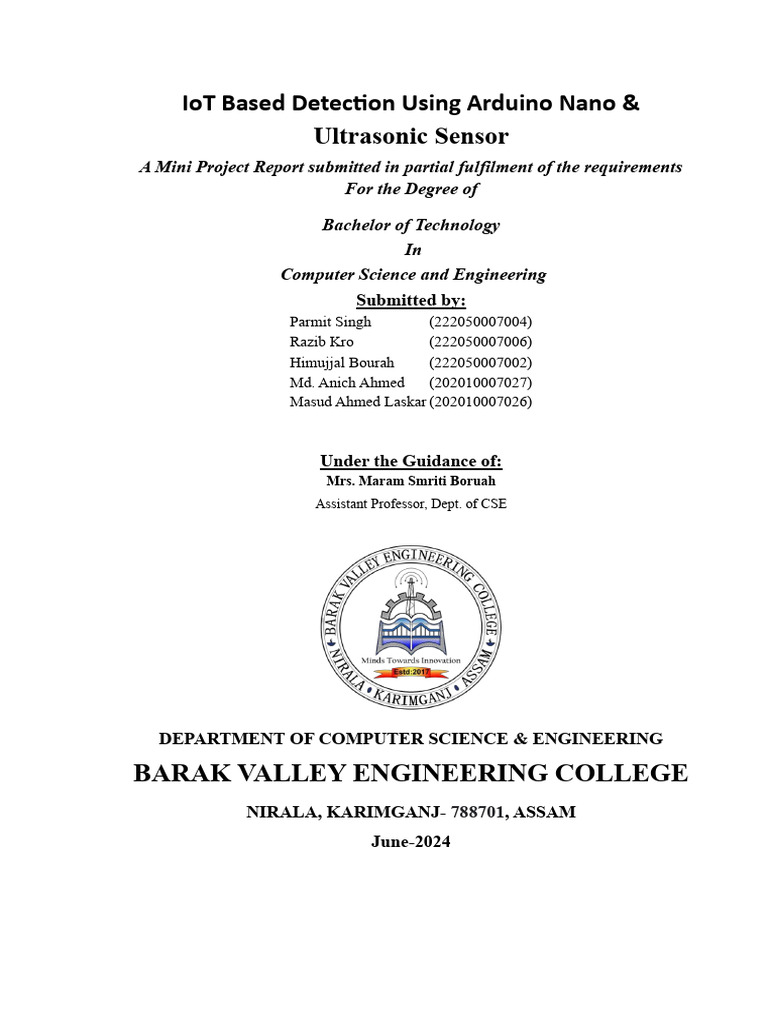 Smart Blind Stick Arduino Nano | PDF | Visual Impairment | Usability