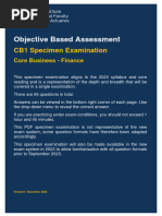 Specimen Exam Paper - CB1 - IFoA - 2019 - Final | PDF | Internal Rate ...