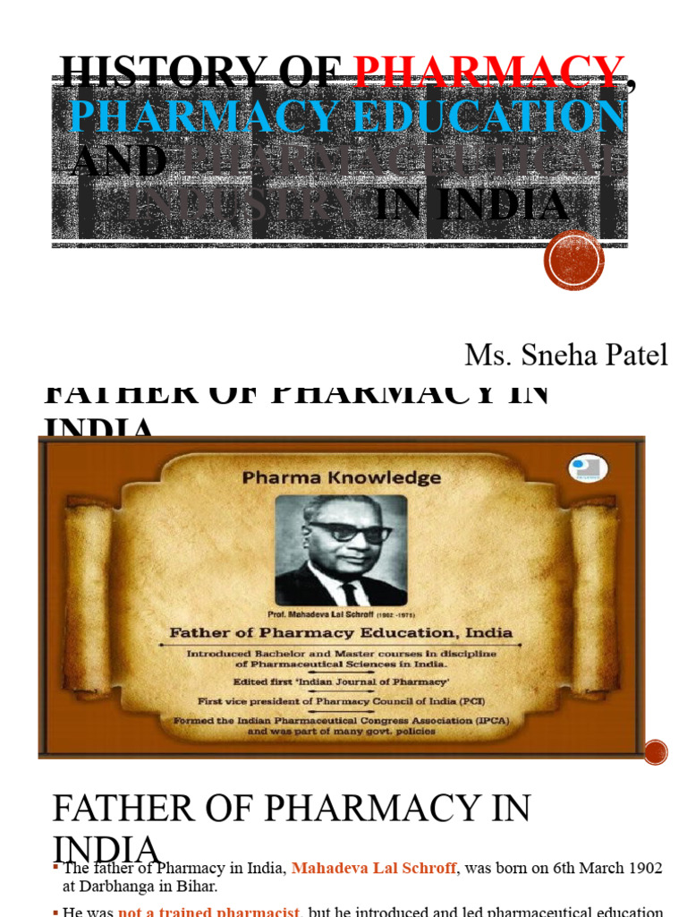 History of Pharmacy in India | PDF | Pharmacy | Pharmacist