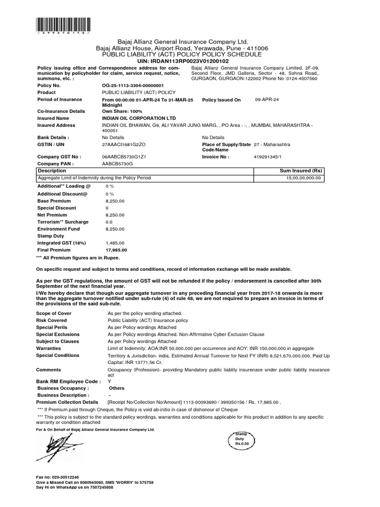 Pli Act | PDF | Insurance | Liability Insurance
