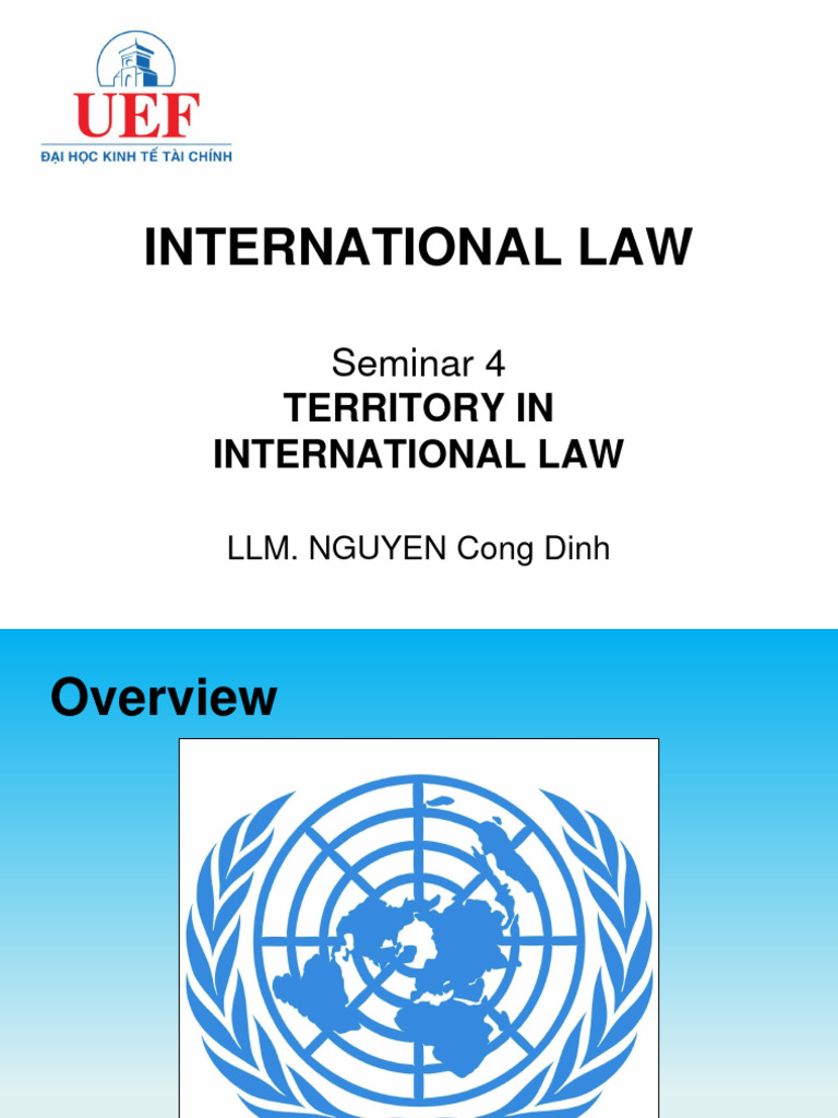 Seminar 4 - Territory - International Law | PDF | Sovereignty | Lease