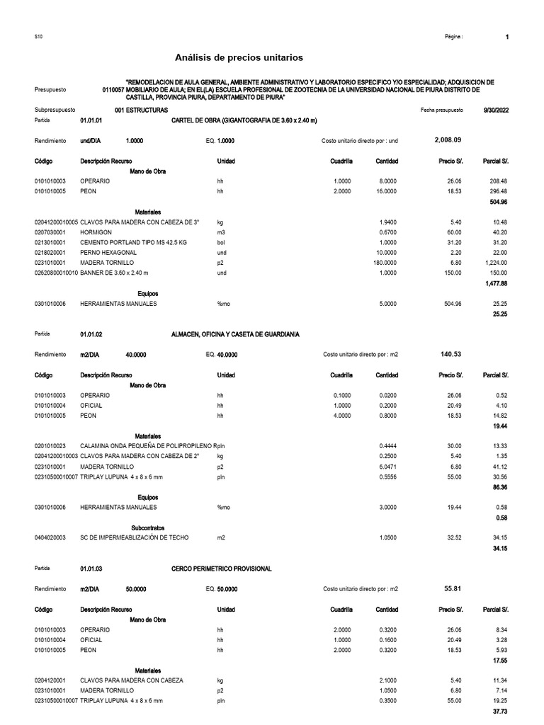 001 Acu Estructuras | PDF | Herramientas