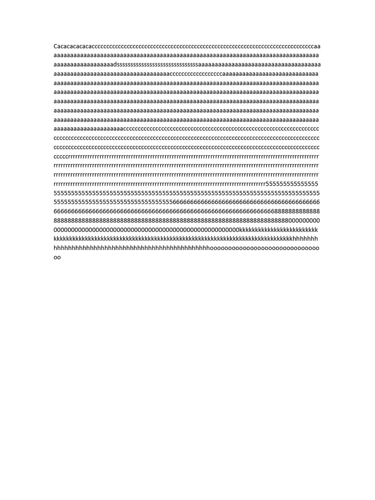 Random Character String Analysis | PDF