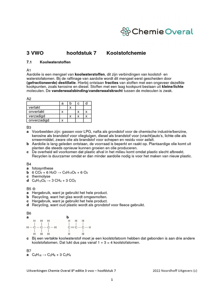 Uitwerkingen h7 | PDF