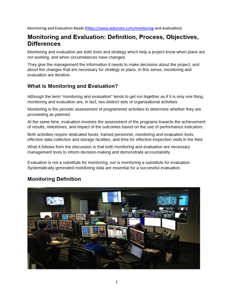 Monitoring and Evaluation Reads | Download Free PDF | Evaluation | Monitoring And Evaluation