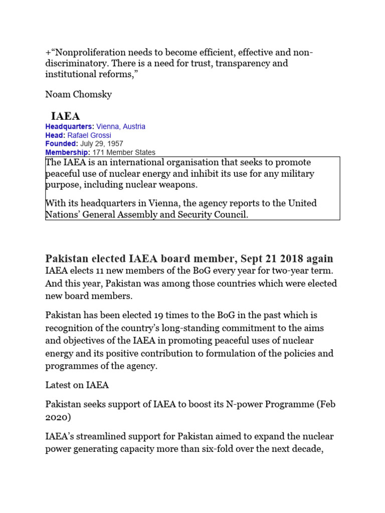 NPT Explained | PDF | Treaty On The Non Proliferation Of Nuclear ...