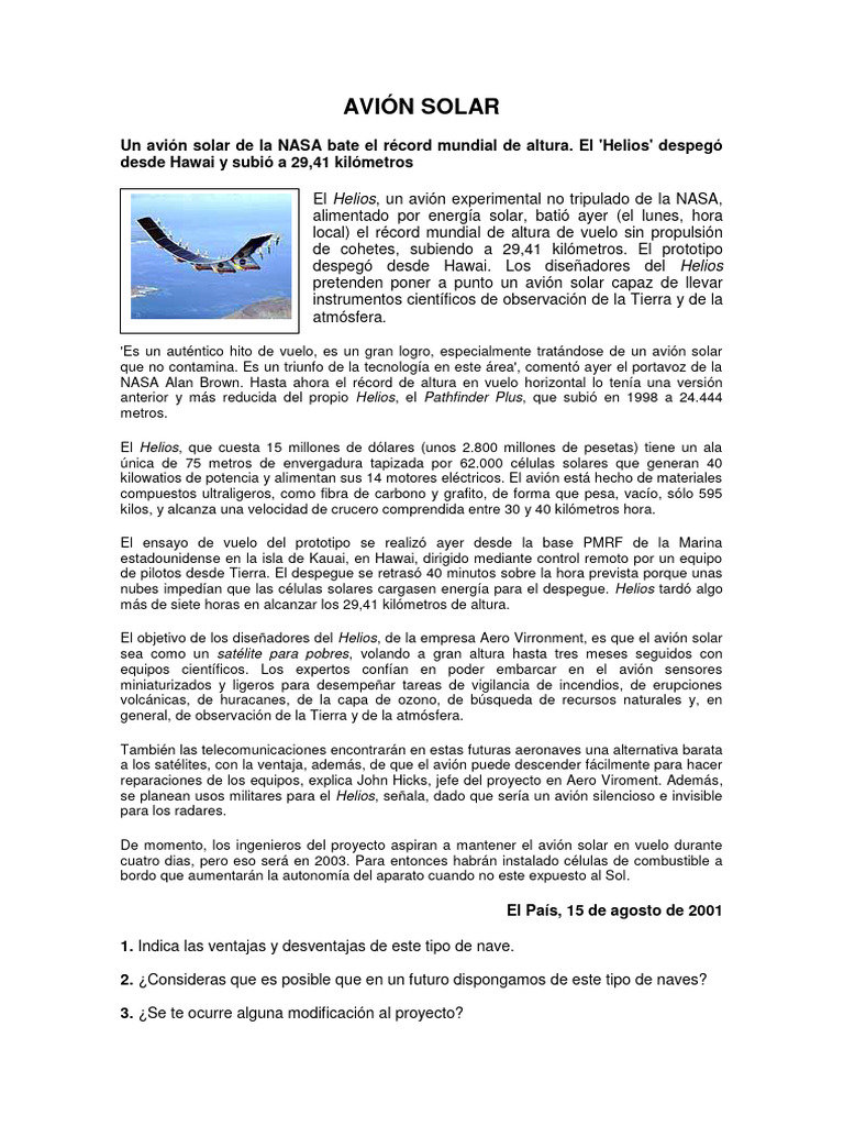 3 Lectura Avión f12 | PDF | Avión | Nasa