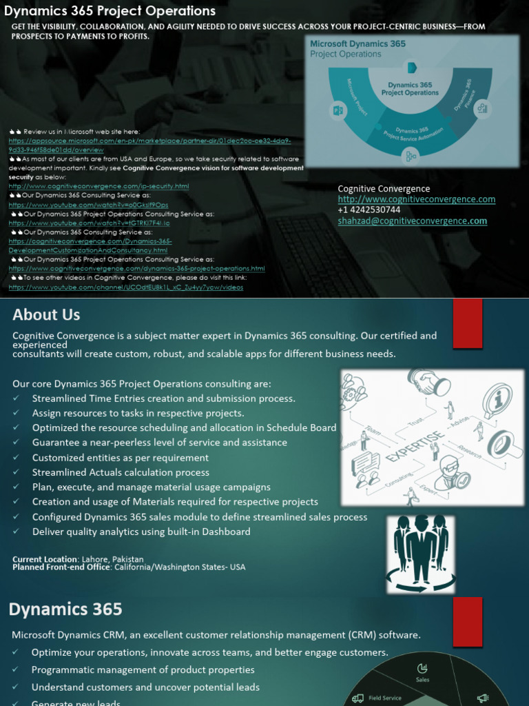Cognitive Convergence - Dynamics 365 PO Consulting - Rev2 | PDF | Customer Relationship ...