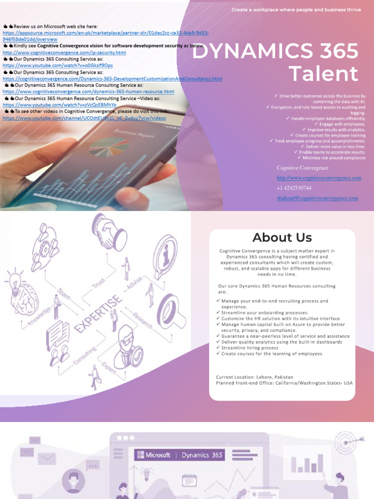 Cognitive Convergence - Dynamics 365 HR Consulting-Rev2 | PDF | Human Resource Management ...