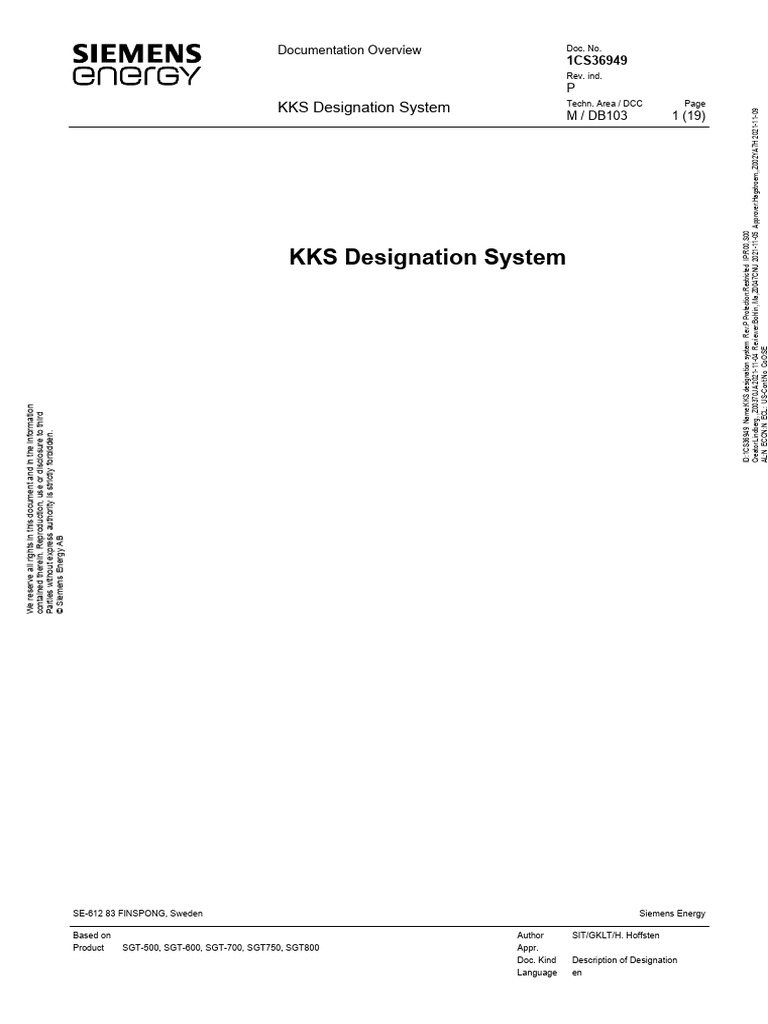 KKS designation system_en | PDF | Manufactured Goods | Electrical ...
