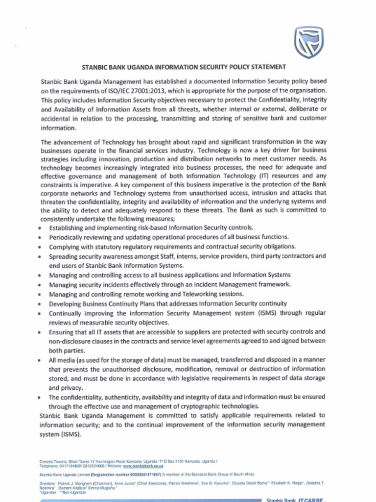 Information Security Policy | PDF