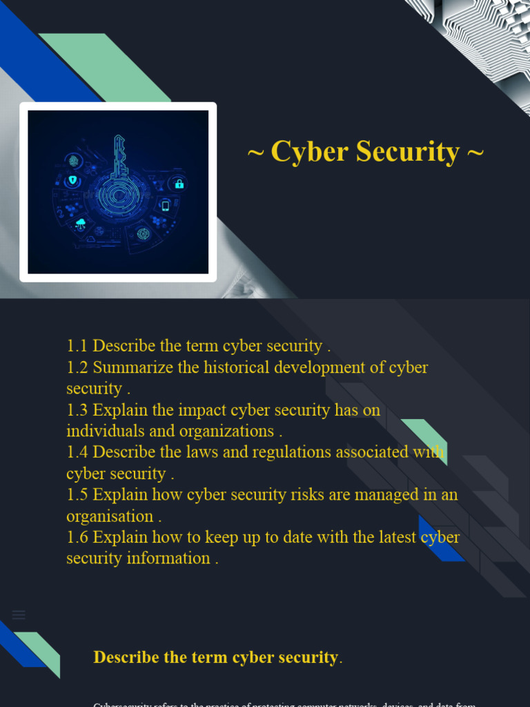 Cyber Security Presentation 2 | PDF | Security | Computer Security