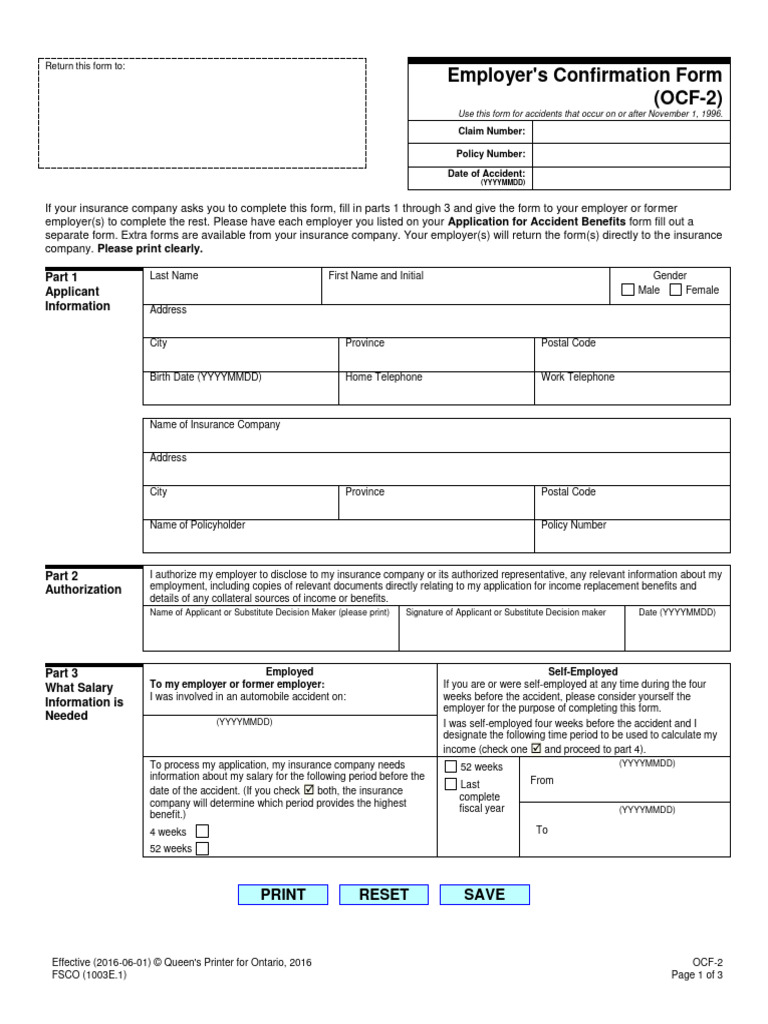Ocf 2 | PDF | Insurance | Employment
